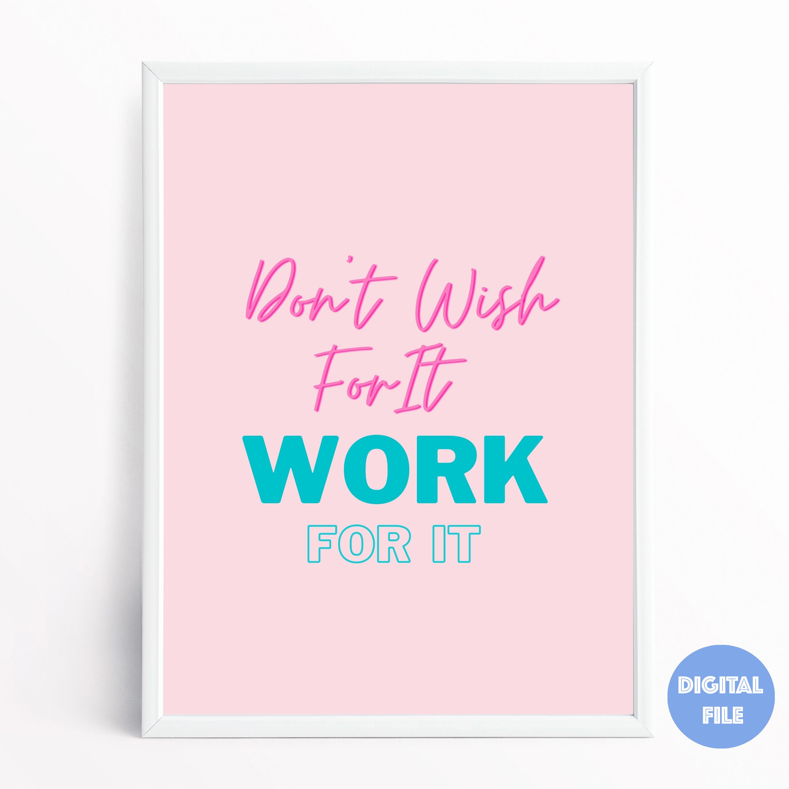 Inspirational and Motivational Printable Wall Art, Pink Girls Room ...