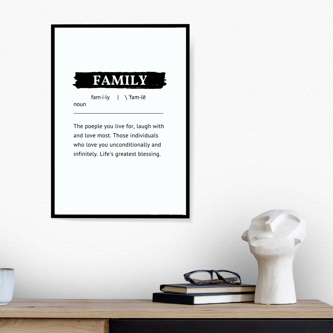 FAMILY Definition Printable Wall Art, Funny Quote Print, Wall Art ...