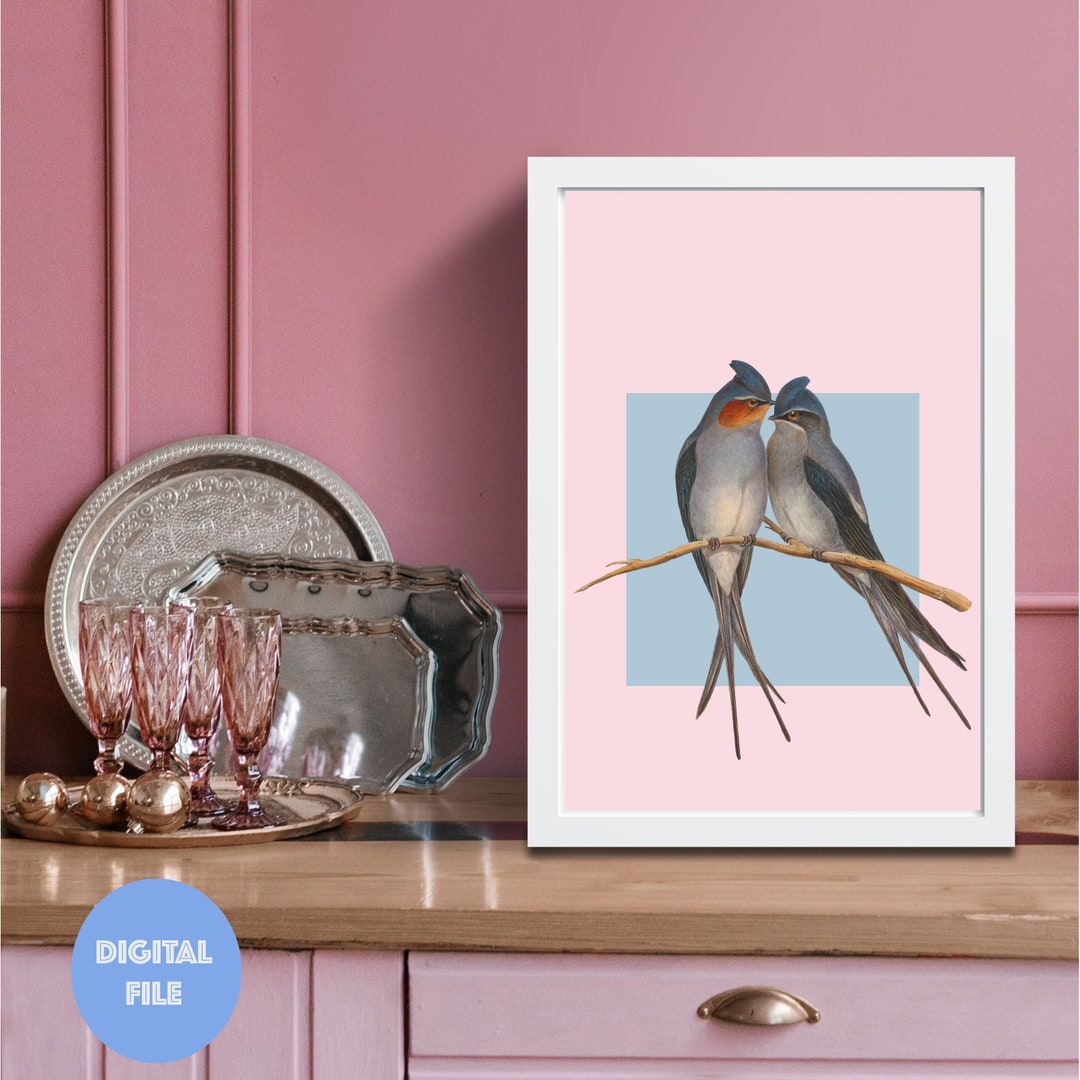 Vintage Bird Collage Print / INSTANT DOWNLOAD / Unique Printable Wall ...