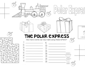 Polar Express Activity Mat - Etsy