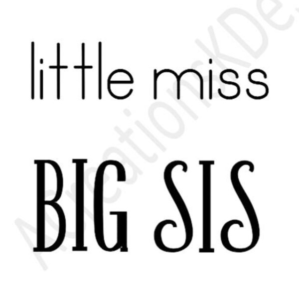 Little Miss Big Sis - Etsy