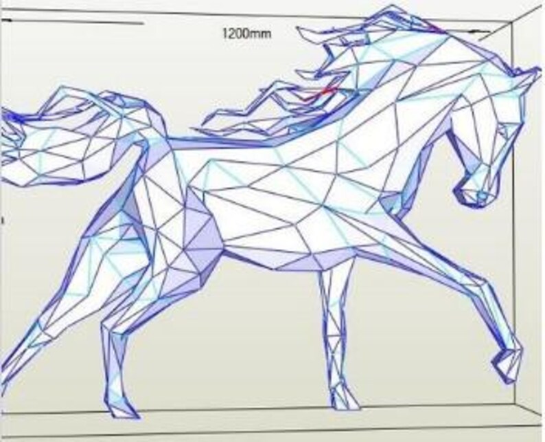 Bl/black Horse Buildable Papercraft Lowpoly Deco 3d - Etsy