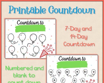 Countdown Calendar, Coloring Countdown Calendar for Kids, 150 Day ...