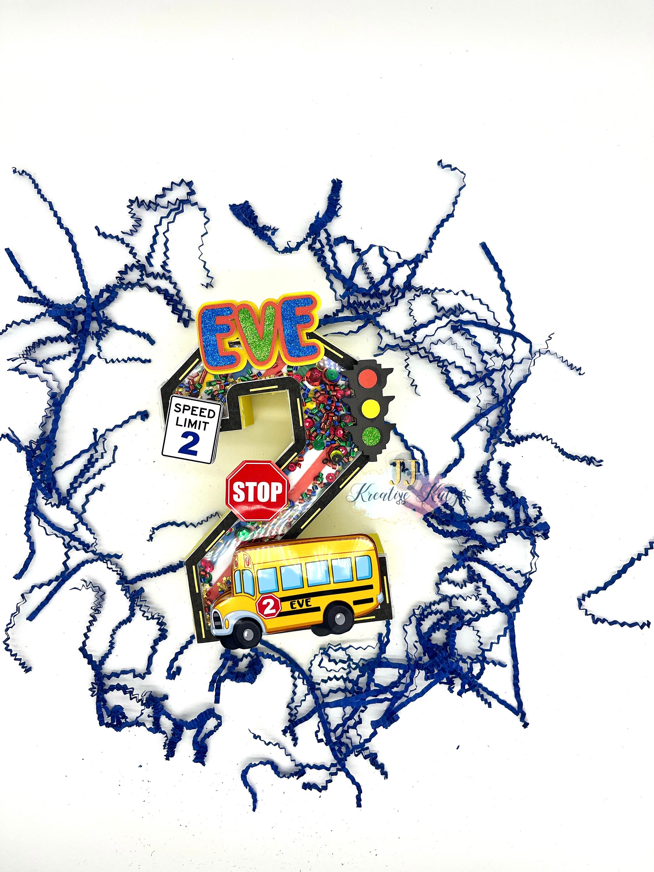 Wheels on the Bus Topper - Wheels on the Bus Party - Yellow School Bus ...