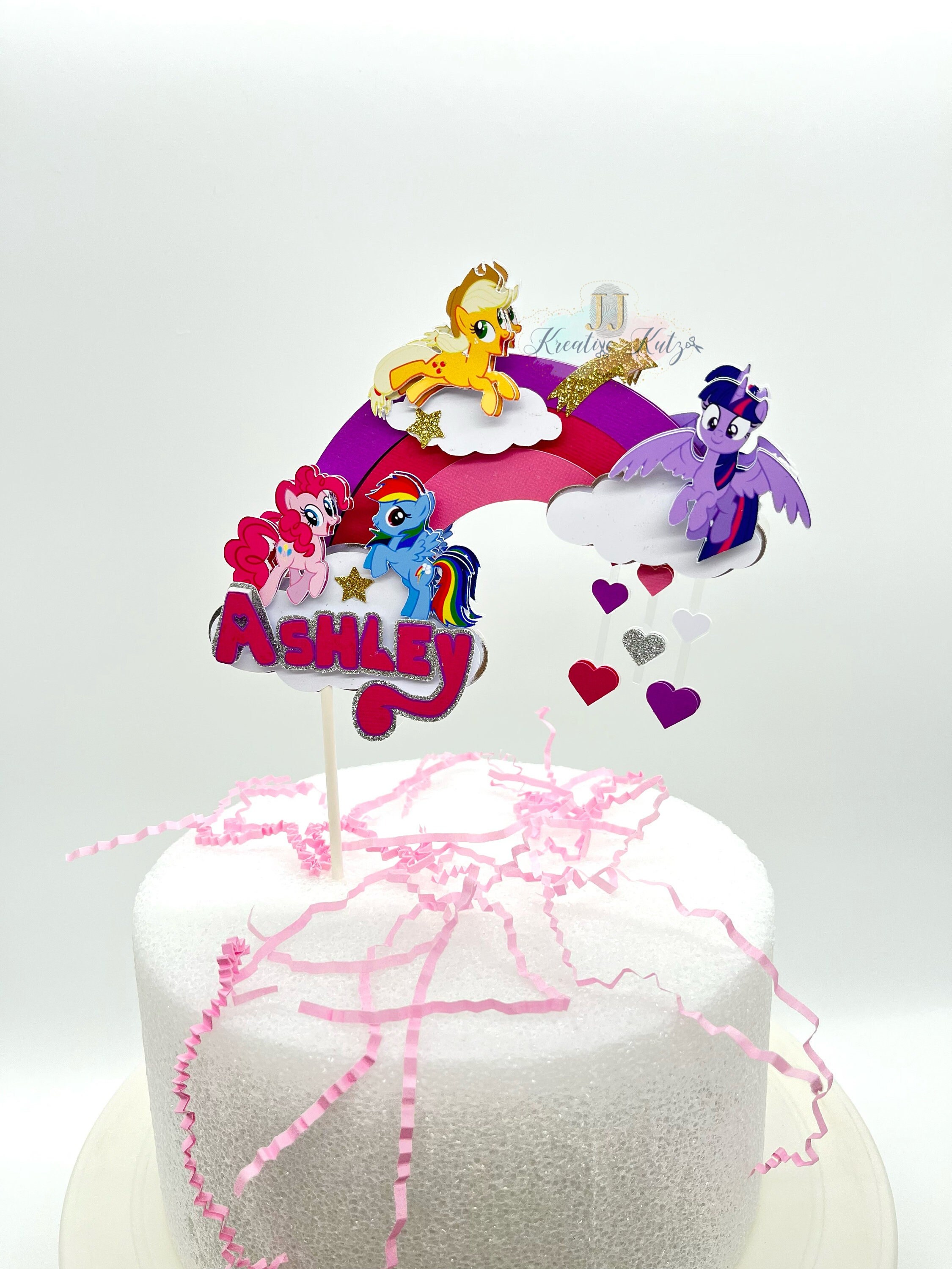 My Little Pony Theme Inspired Cake Topper - My Little Pony Party - Pony ...