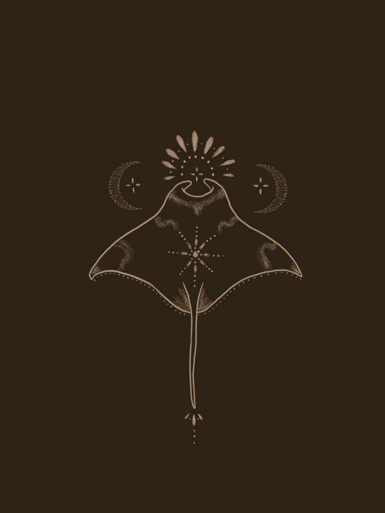 Manta Ray Tattoo Ticket - Etsy