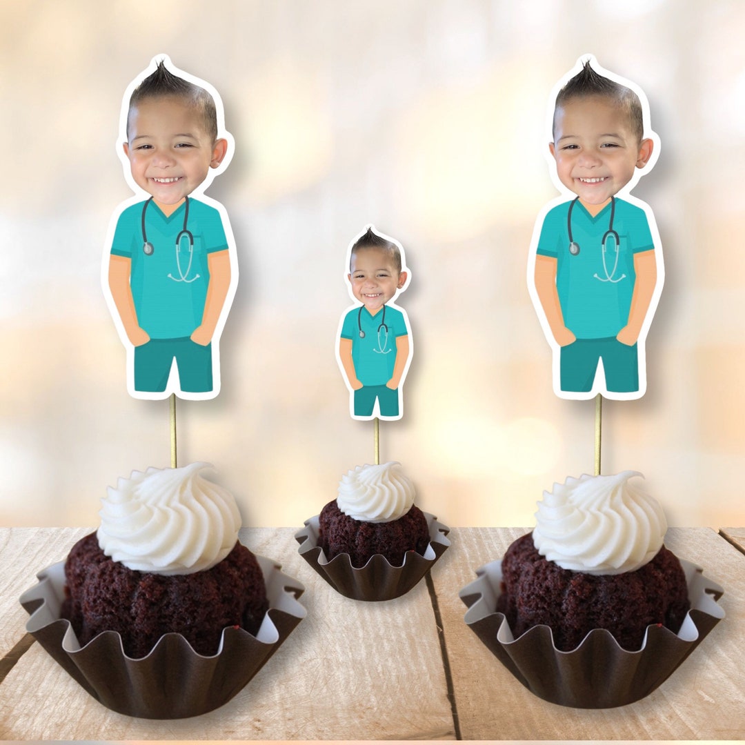 Male Nurse Cupcake Toppers - Etsy