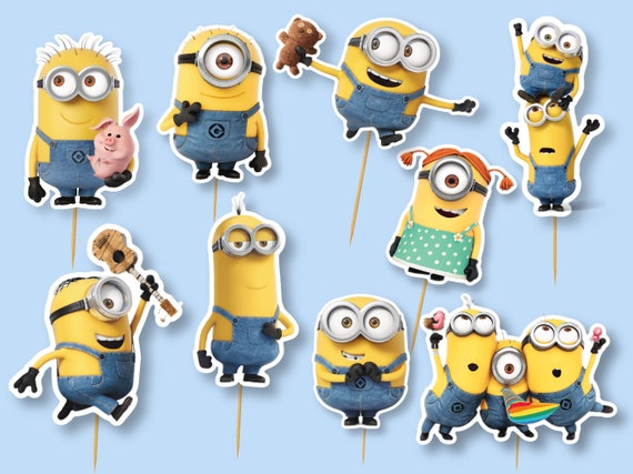 Minion Cupcake Topper 9 Cupcake Toppers - Etsy