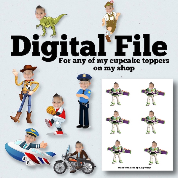 Chef Cupcake Toppers - Etsy