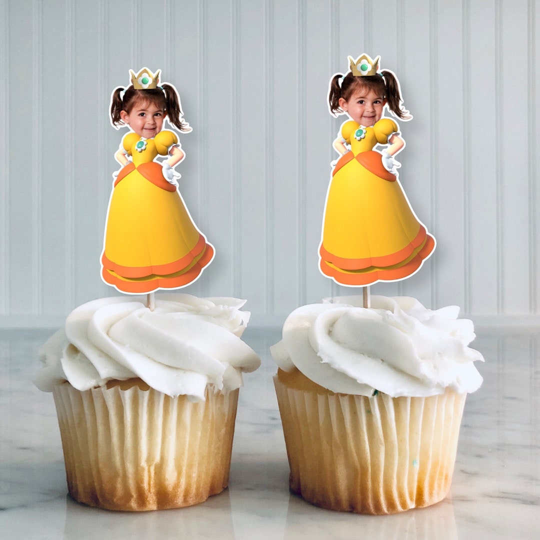 Daisy Custom Face Cupcake Topper, Mario - Etsy