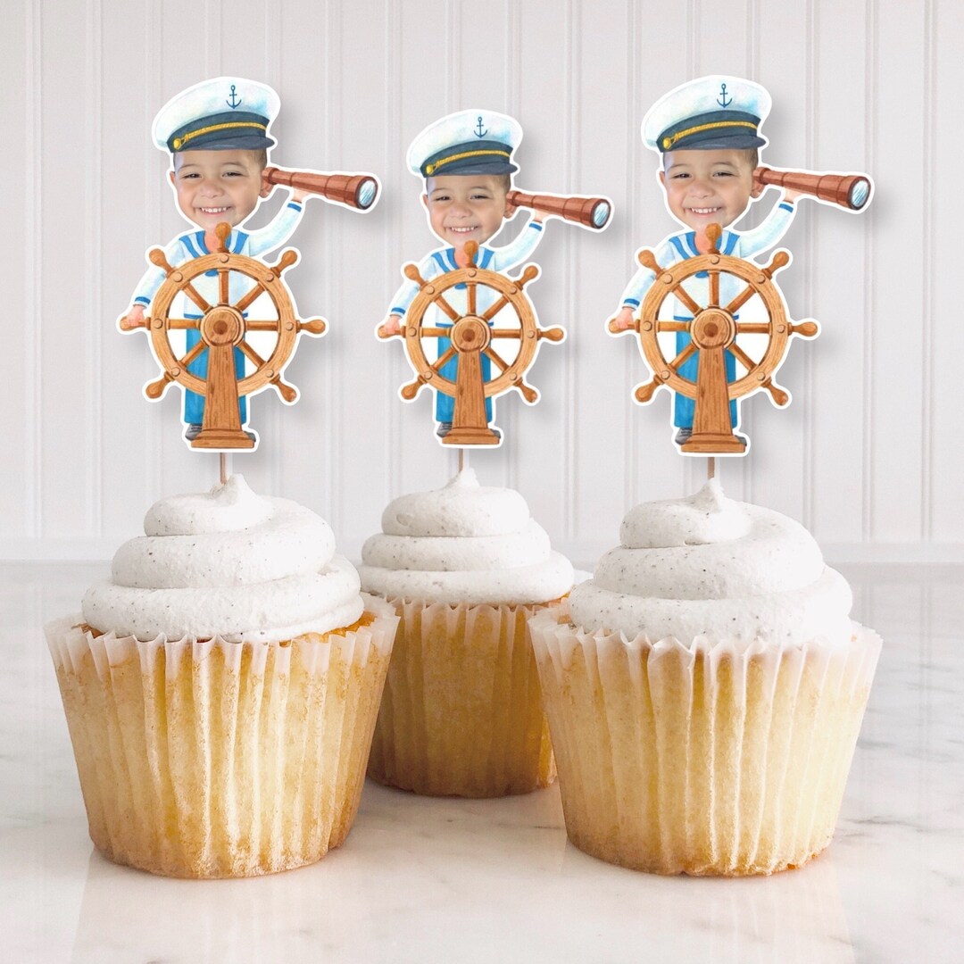 Sailor Custom Face Cupcake Topper, Sailor Cupcake Toppers - Etsy