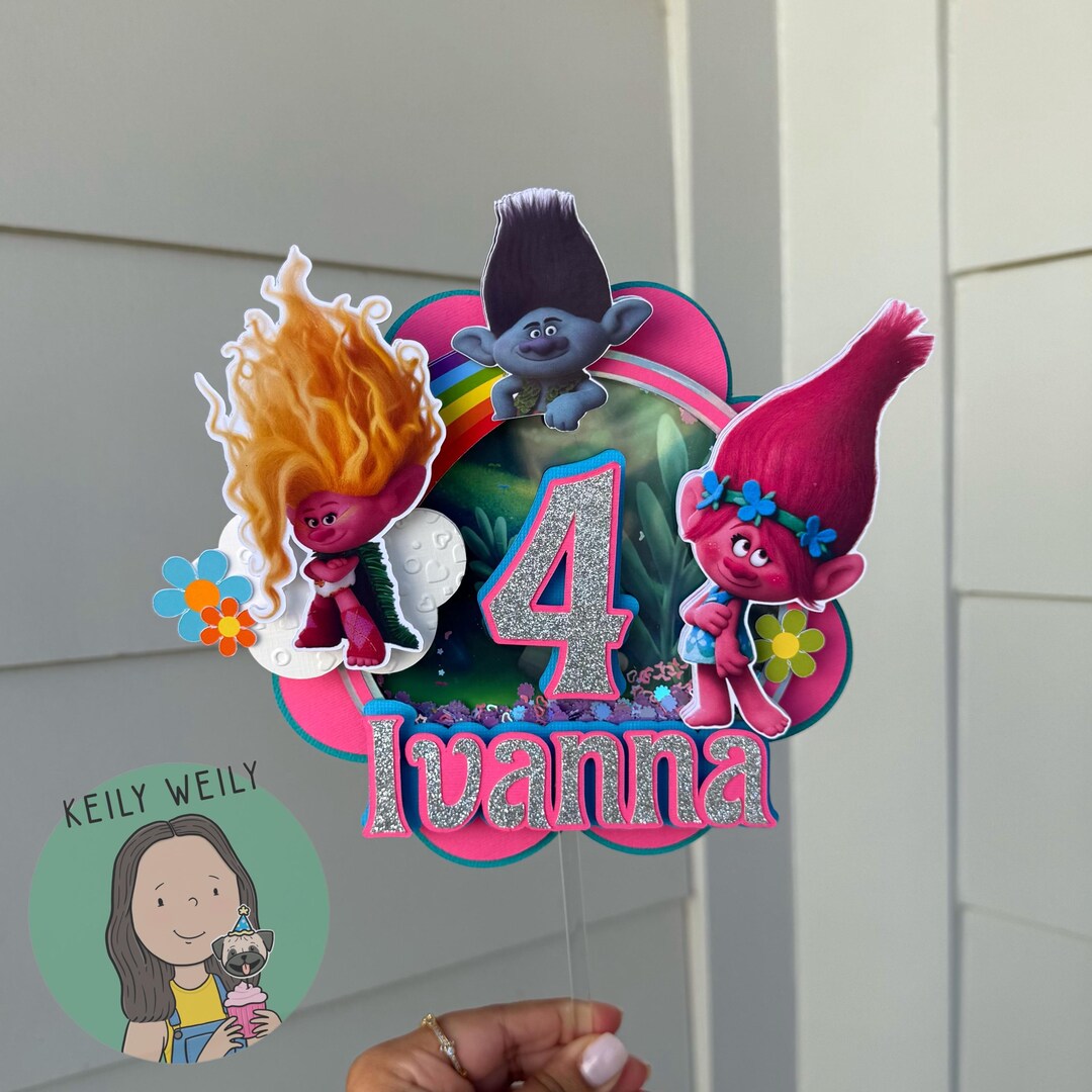 Trolls Poppy Cake Topper - Etsy
