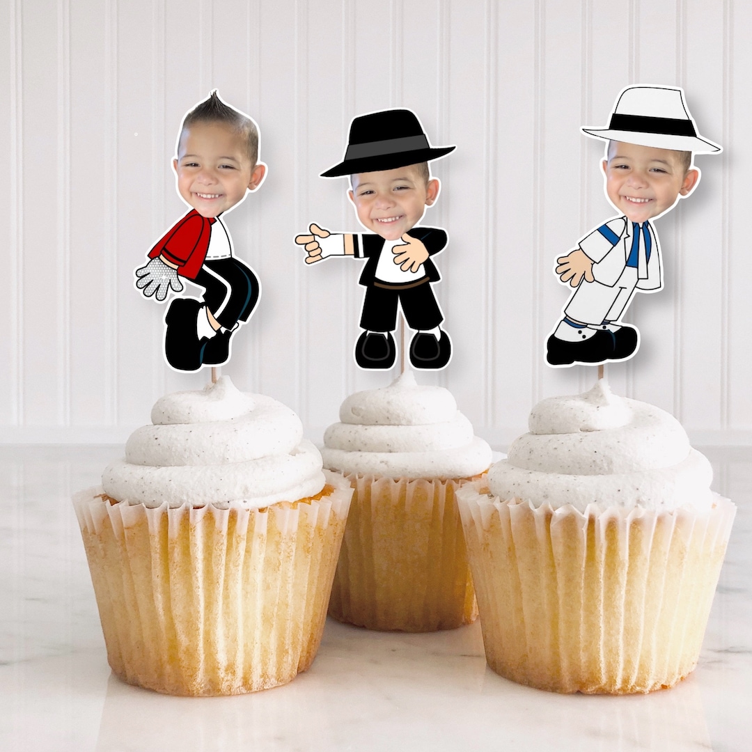 Michael Jackson Custom Face Cupcake Topper| the King of Pop Birthday ...