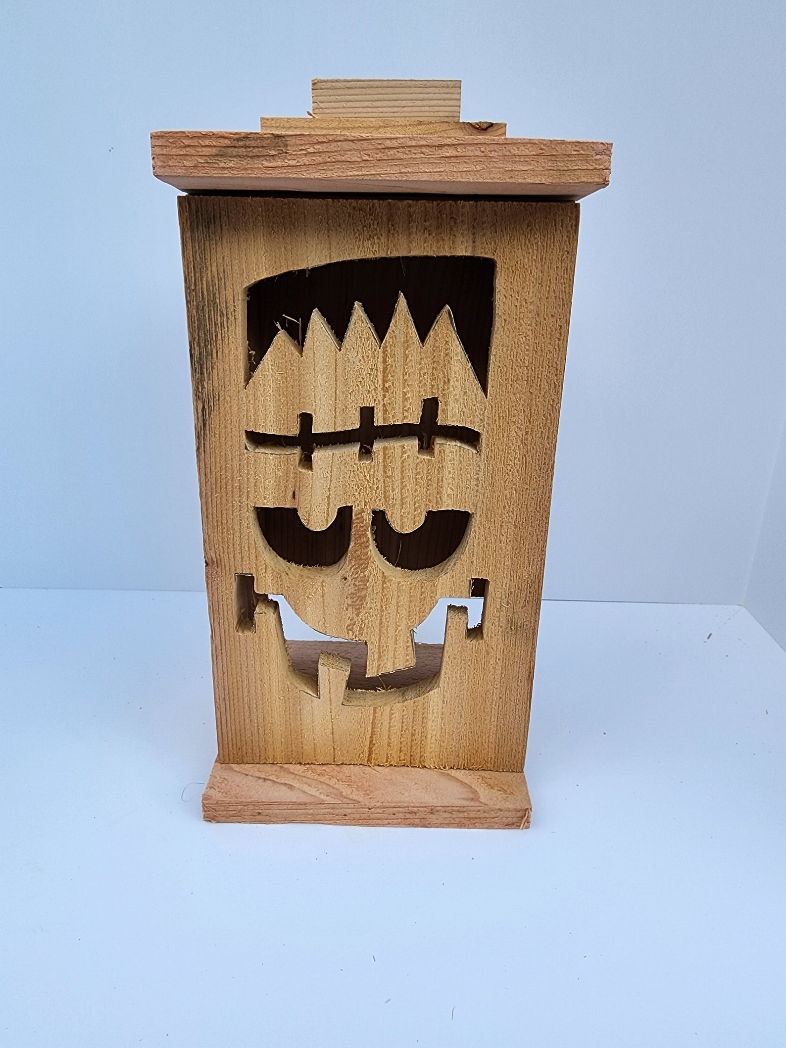 Wooden Jack-o-lantern Halloween Decoration Ultimate Painted Rustic ...