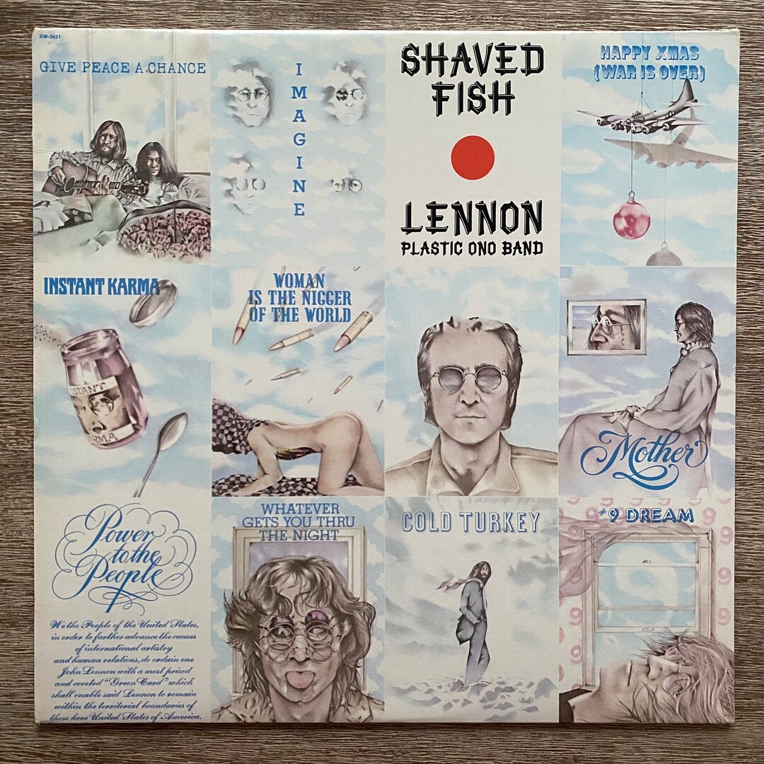 John Lennon / Shaved Fish. Classic Vinyl LP With “happy Xmas (war is ...