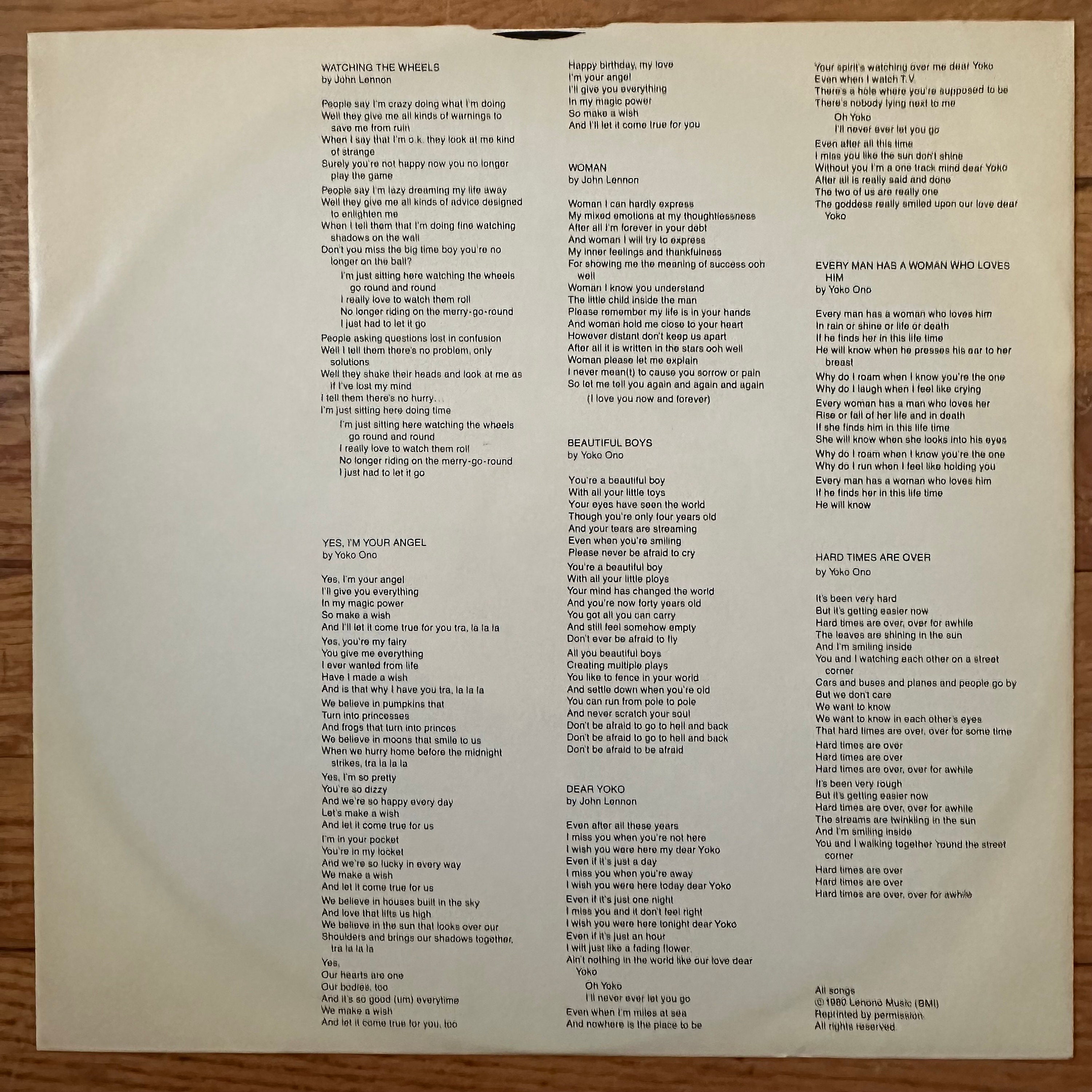 John Lennon & Yoko Ono / Double Fantasy. Classic 1980 Vinyl LP. FREE ...