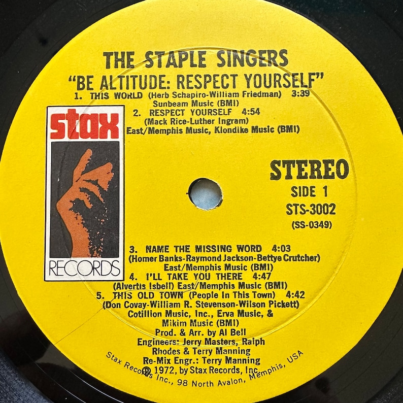 The Staple Singerz / Be Altitude: Respect Yourself. Vintage Vinyl LP ...