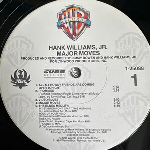 Hank Williams Jr / Major Moves. Vintage 1984 Vinyl LP. FREE SHIPPING - Etsy