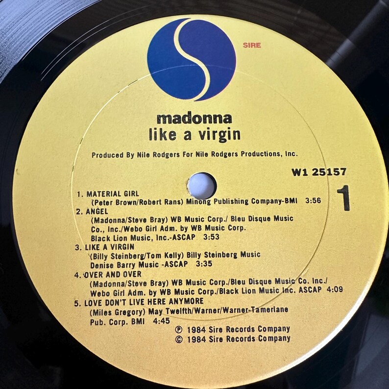 Madonna / Like a Virgin. Vintage 1984 Vinyl LP. FREE SHIPPING! - Etsy