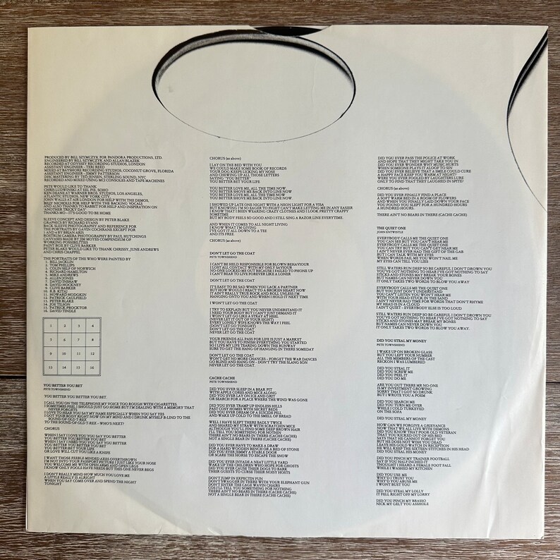 The Who / Face Dances. Vintage Vinyl LP & Poster. FREE SHIPPING. - Etsy