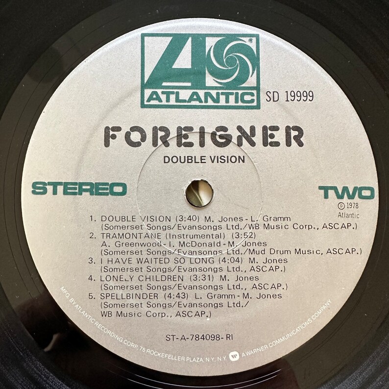 Foreigner / Double Vision. Classic 1979 Vinyl LP. FREE - Etsy