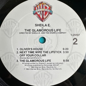 Sheila E - the Glamorous Life. Classic 1984 Vinyl LP Created by Prince ...