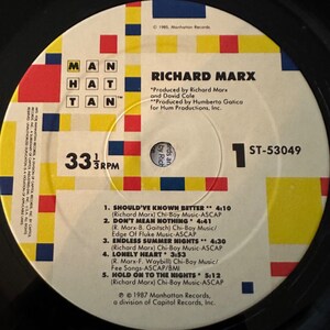 Richard Marx Self-titled Vinyl Album From 1987. FREE SHIPPING - Etsy