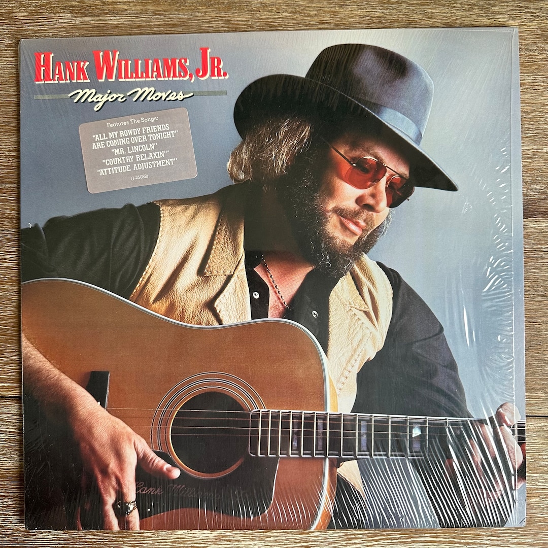 Hank Williams Jr / Major Moves. Vintage 1984 Vinyl LP. FREE SHIPPING ...