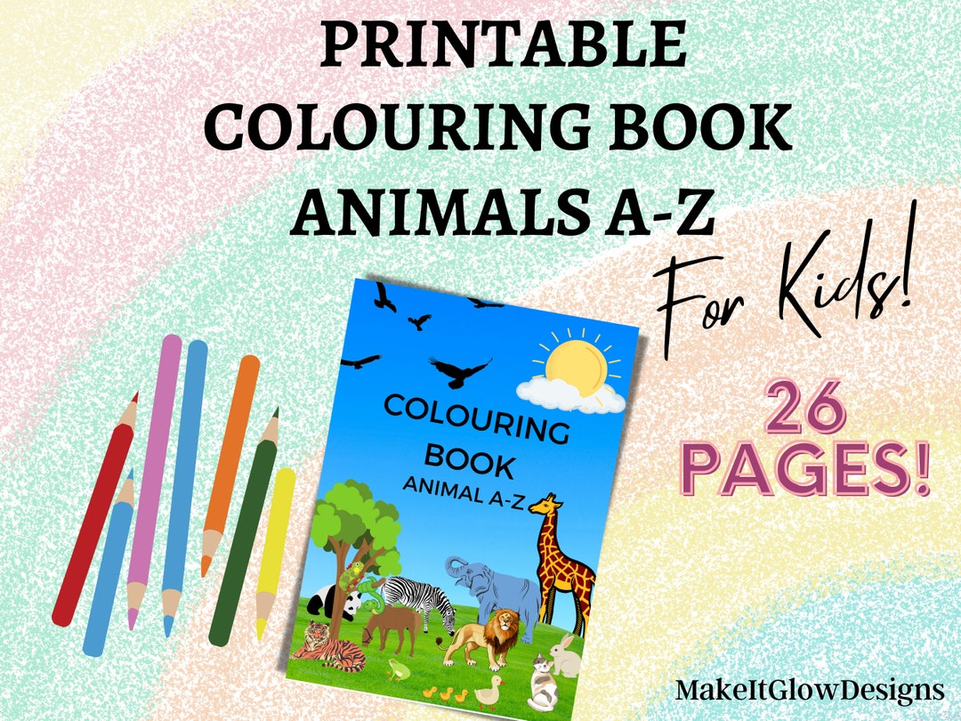 Animal Coloring Book | Easy Fun Coloring Book | Learning Book for Boys ...
