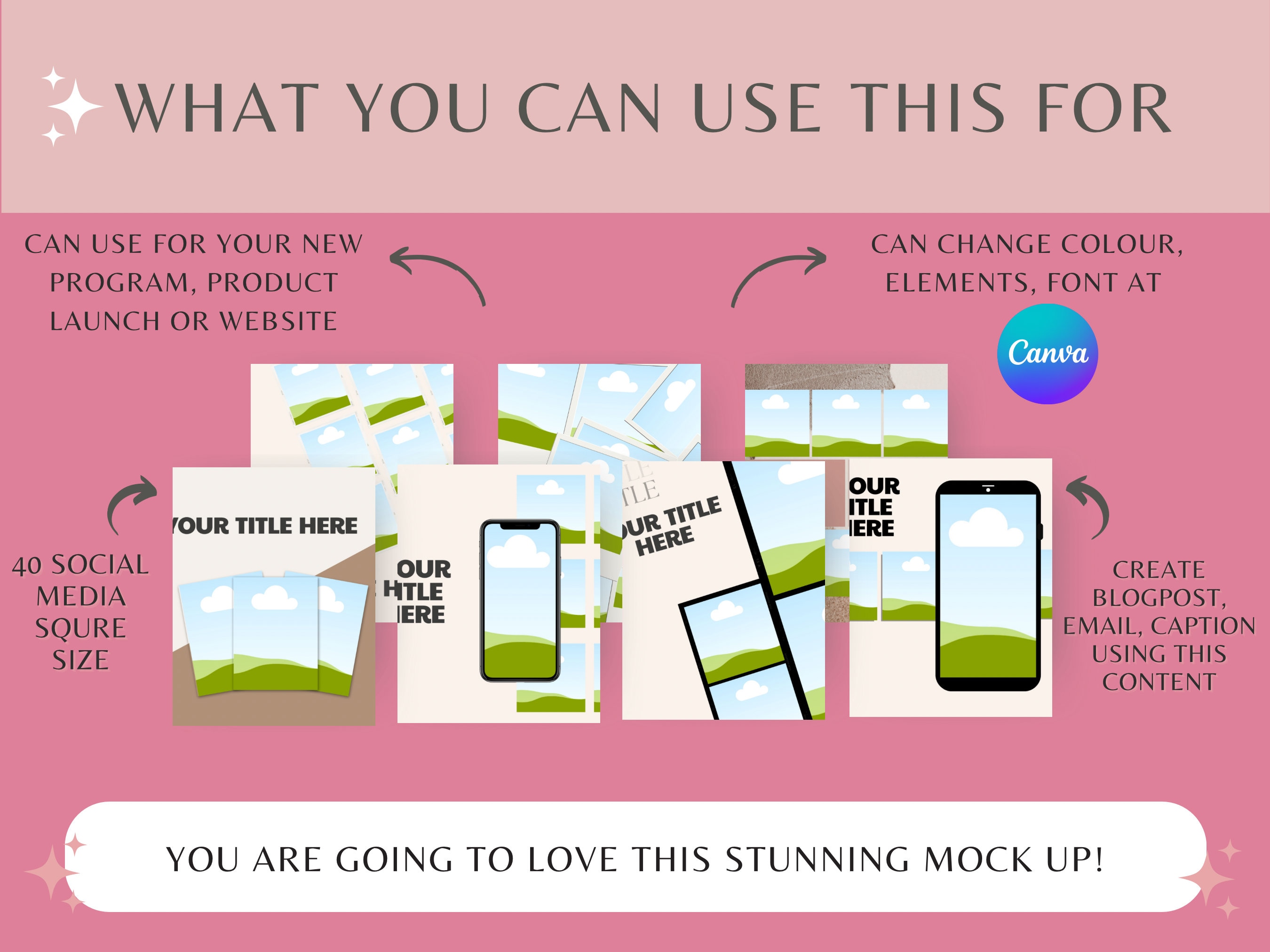 Mock up Canva Template for Coaches Digital Product Mock Up - Etsy