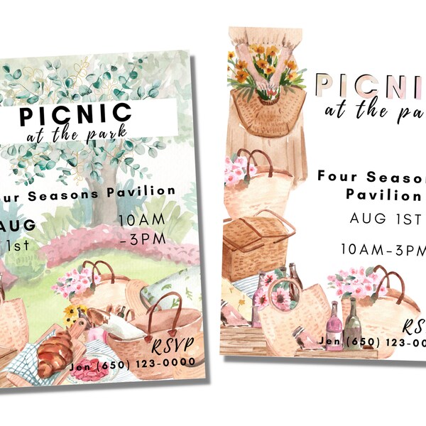 Picnic Invitation - Etsy
