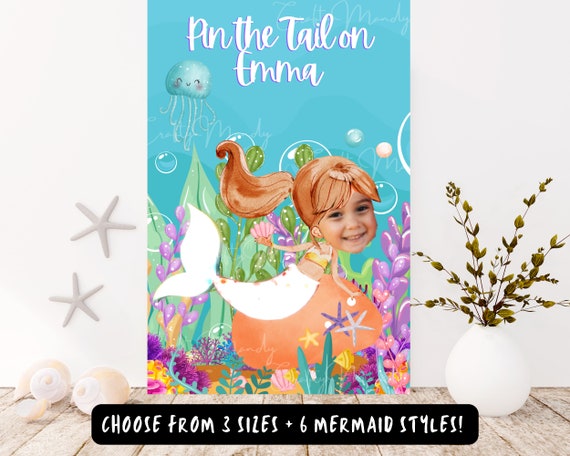 Pin the Tail on the Mermaid Pin the Fin on the Mermaid - Etsy