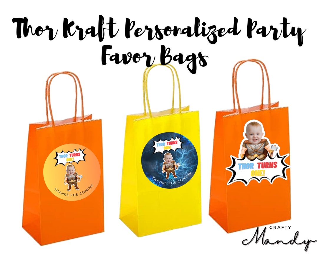 THOR Birthday | Custom Party Favors | Gift Bags | Personalized Favor ...