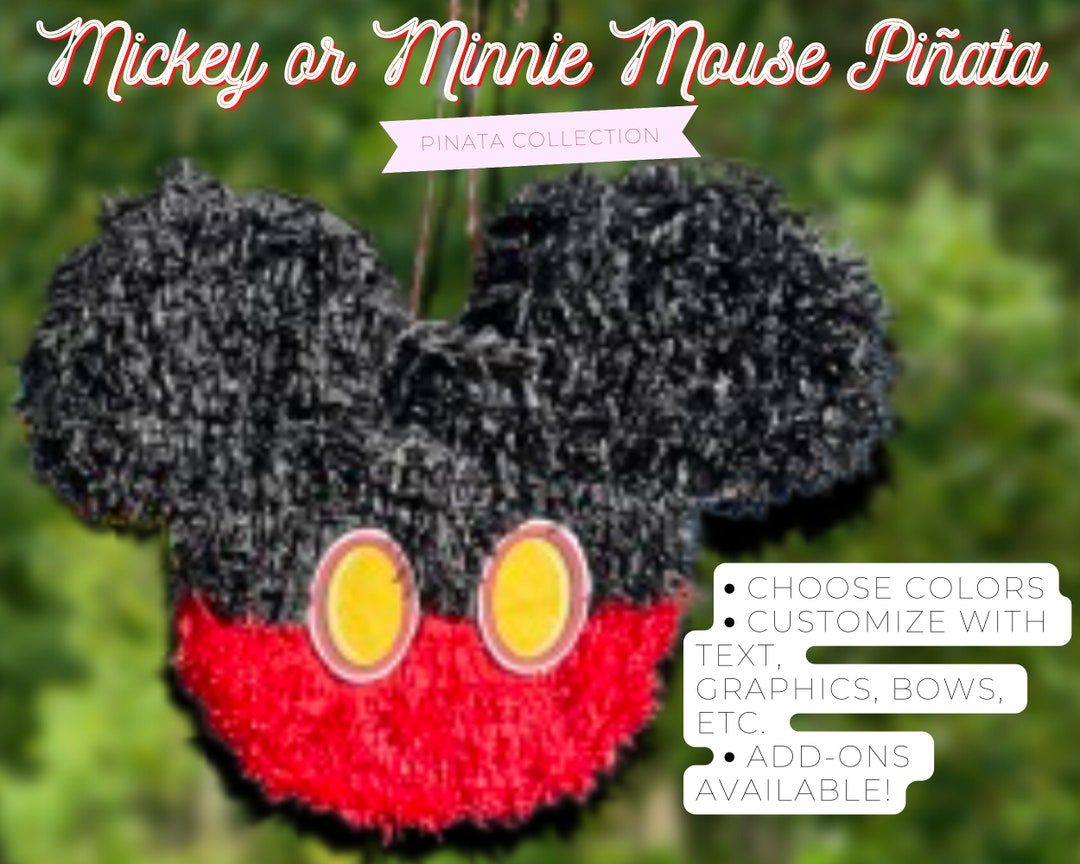 Mickey Mouse Pinata, Minnie Mouse Pinata, Mickey Ears, Minnie Ears ...
