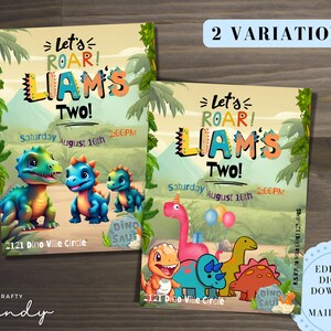 Dinosaur Birthday Invitation, Dino Party Invitation. Dinosaur Party - Printable Invitation ...