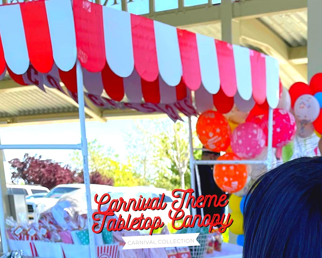 CARNIVAL Tabletop Canopy, Carnival Birthday, Carnival Themed Party ...