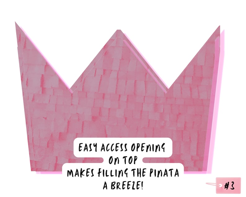 Crown Pinata Princess Crown Princess Themed Pink Pinata - Etsy