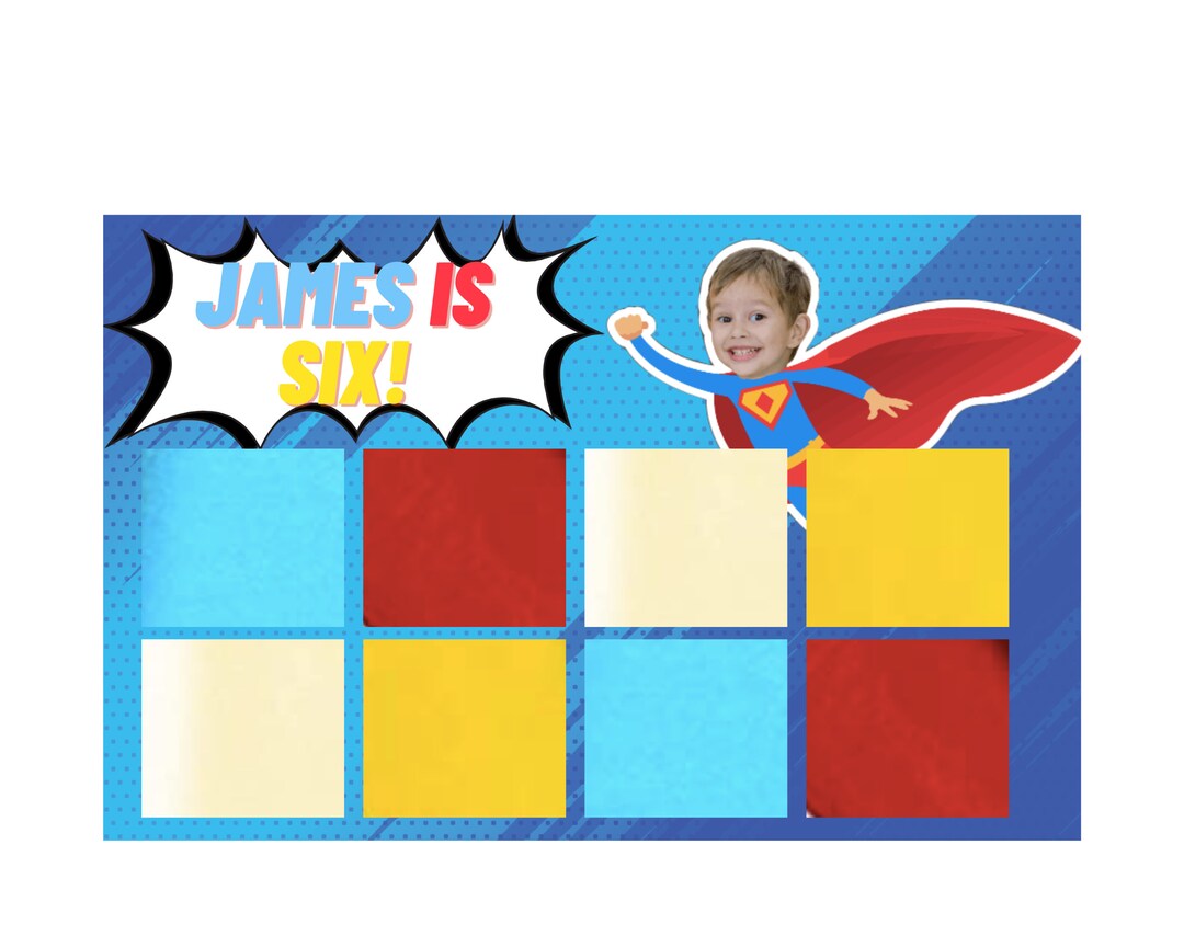 Superhero Theme Punch Prize Box Party Favor Game, Get a Prize ...