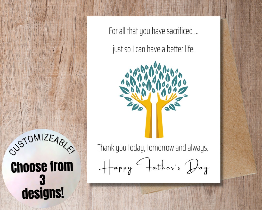 Fathers Day Card, Custom Dad Card, Fathers Day Gift From Son, Fathers ...
