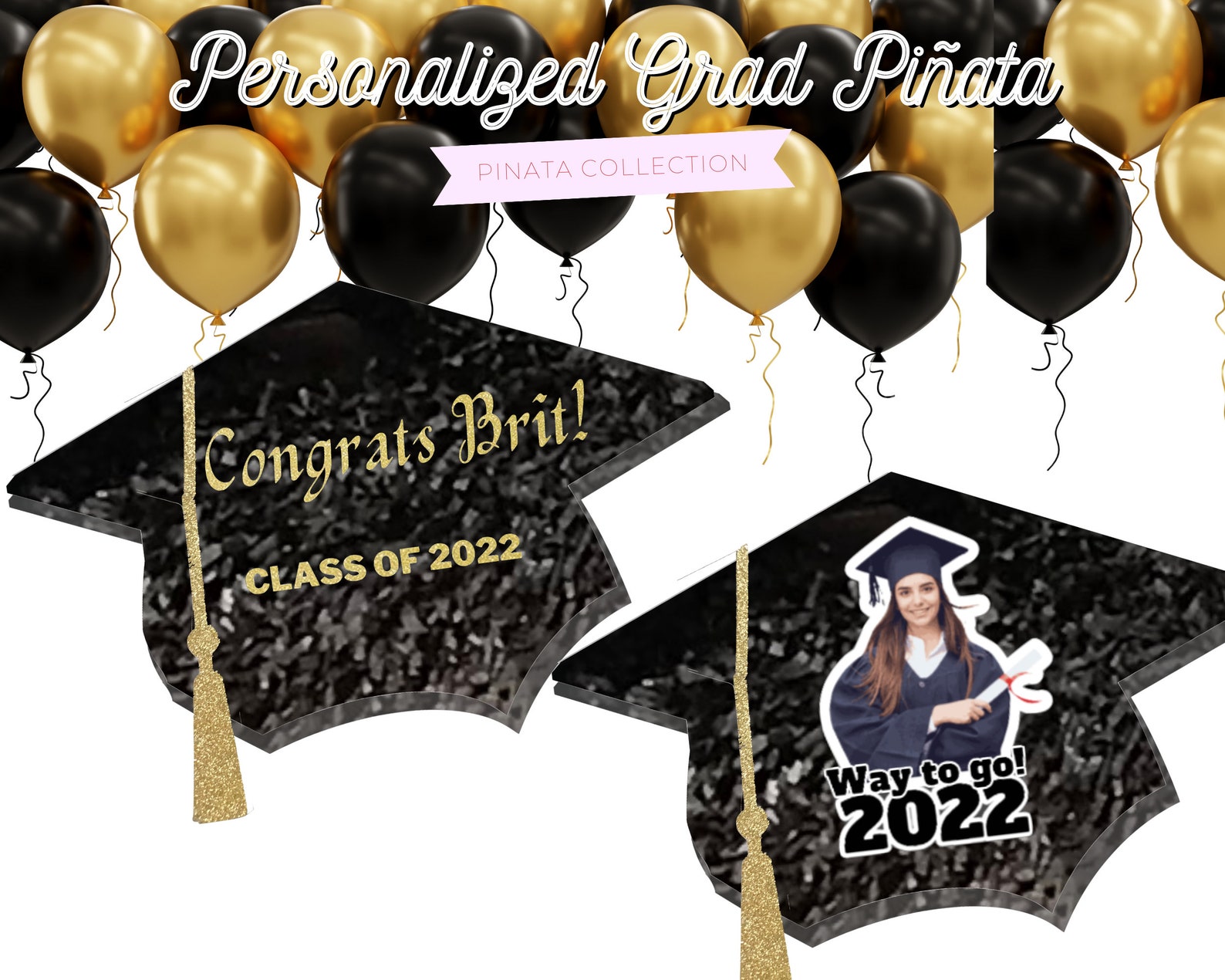 Graduation Pinata, Grad Cap Pinata, Graduation Cap Pinata, Pull String ...
