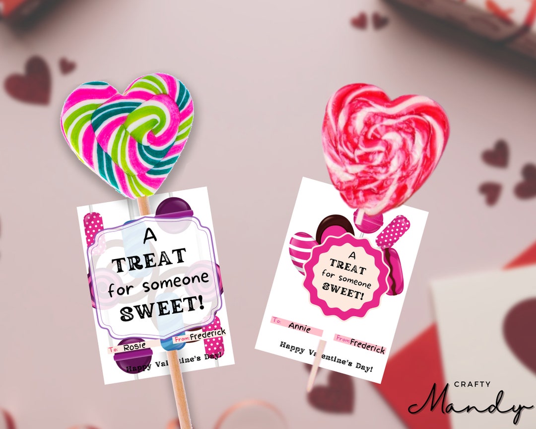 Kids Valentine Lollipop Holder - Sweet Treats Valentine Cards ...