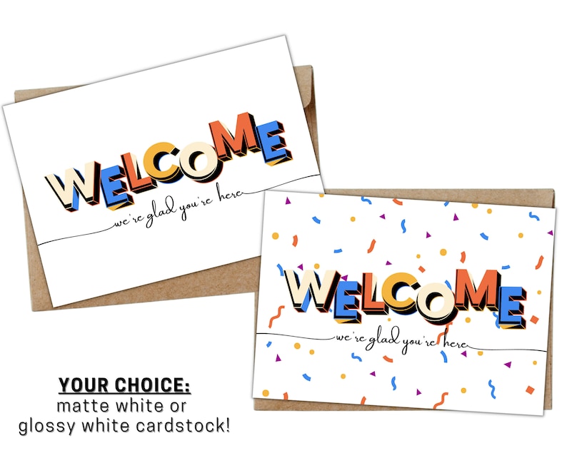 Welcome Card Welcome Card Welcome Greeting Printable Card - Etsy