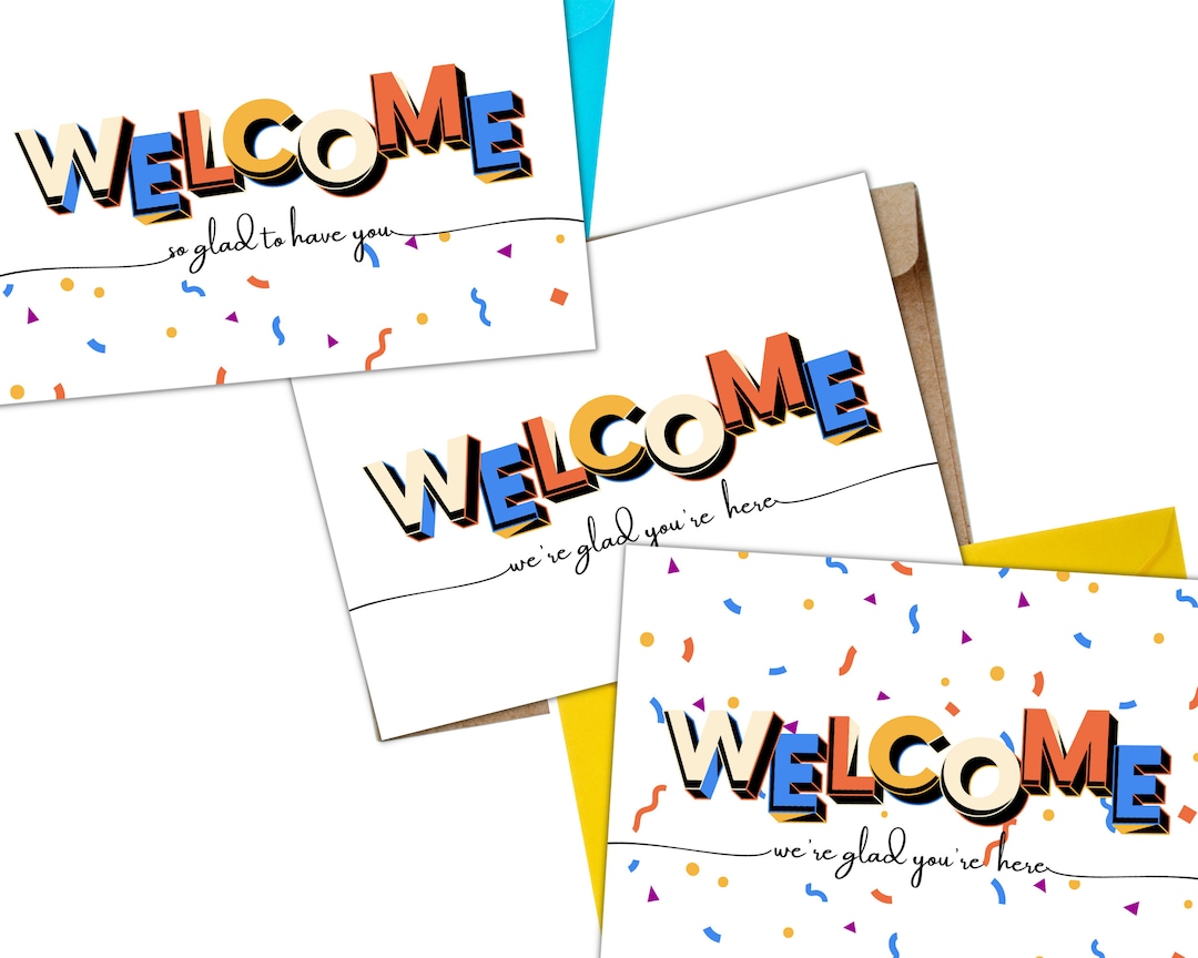 Welcome Card - Welcome Card- Welcome Greeting - Printable Card ...