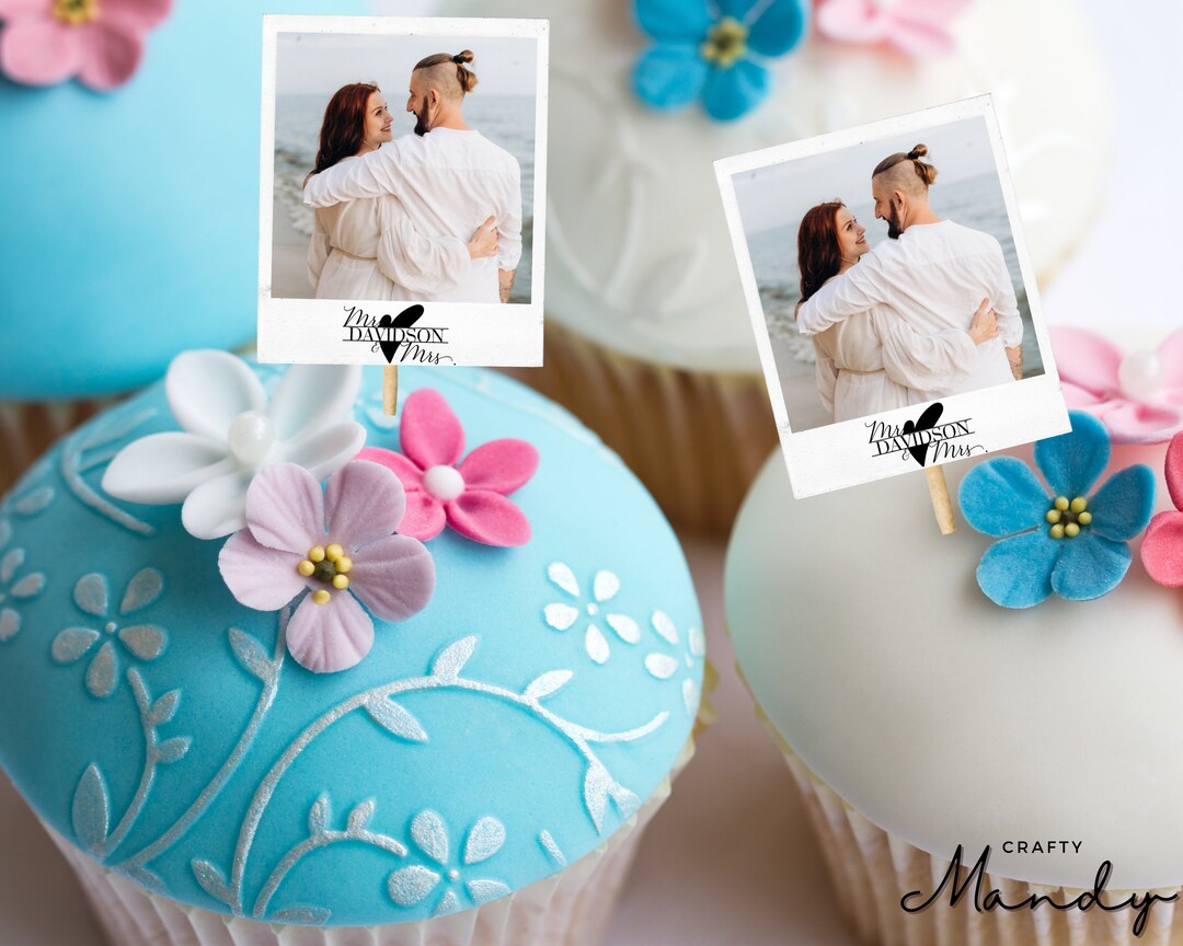 Photo Cupcake Topper, Polaroid Cupcake Topper, Event Cupcake Topper ...