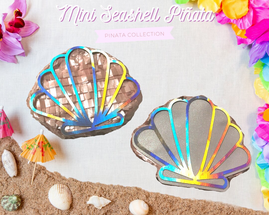 MINI Seashell Pinata, Mermaid Theme, Mermaid Party, Mini Pinata, Pull ...