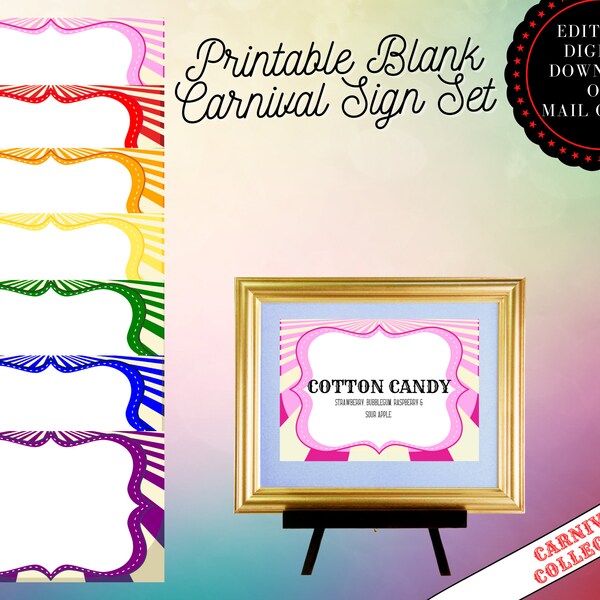 Blank Carnival Sign - Etsy