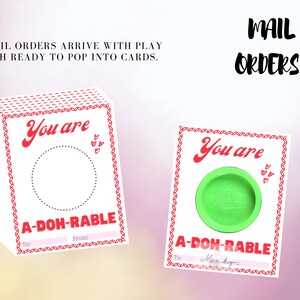 Printable Valentines Card for Kids, Play Dough Valentine's Day Gift Tag ...