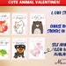 Printable Valentines Card for Kids, Zoo Animal Valentines Day Cards ...