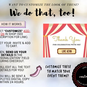 EDITABLE Carnival THANK YOU Card. Carnival Birthday Invitation ...