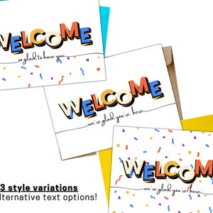 Welcome Card - Welcome Card- Welcome Greeting - Printable Card ...